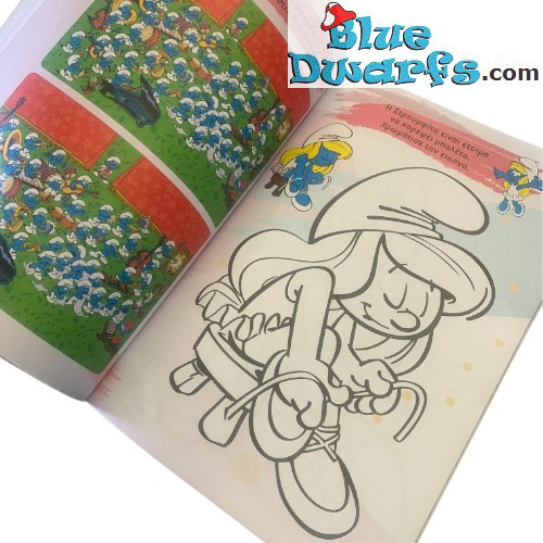 Libro de colorear con pegatinas - Los pitufos - Pitufina princesa ...