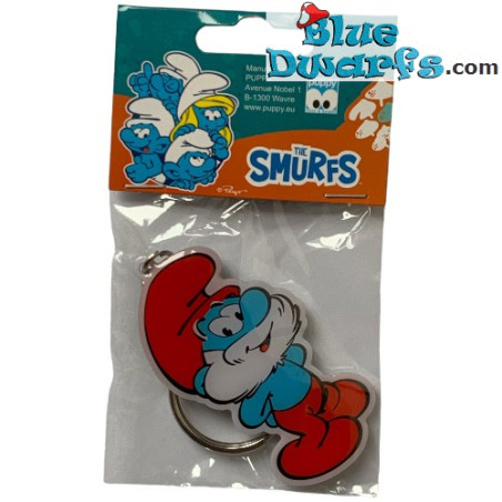 Papa smurf with his hands on his back - The smurfs - metal keyring ...