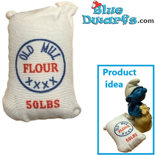 Miniature Flour Sack - Smurfs Decoration Product - Smurf Not Included ...