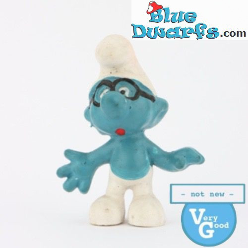 20006: Brilsmurf - Zwarte bril - Schleich - 5,5cm - VG