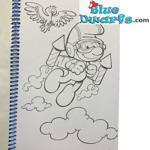 Libro para colorear de los Pitufos - 6 páginas de pegatinas + 23 ...