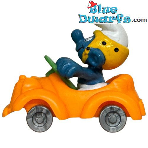 40210: Pitufo conductor en coche - Coche naranja - (Super pitufo ...